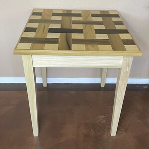 Custom End Table Handmade Weaved Wood Design Poplar Coffee - Etsy