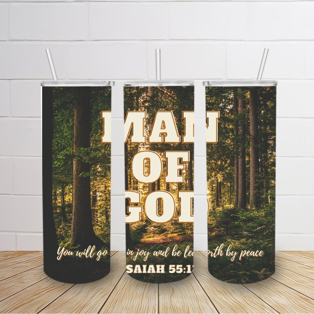 Man of God Tumbler Wrap Tapered Straight Isaiah 55 Hunting - Etsy