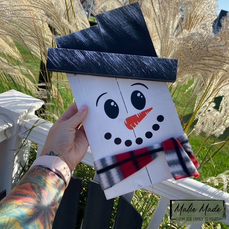 Rustic Snowman Shelf Leaner - Etsy