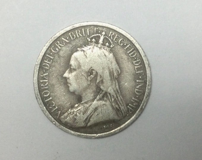 1901 Cyprus 3 Piastres Silver Coin Last Issue Queen Victoria Crowned ...