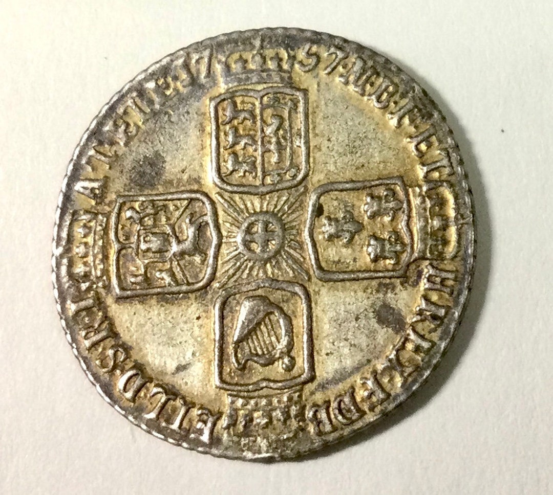 1757 Gt Britain 6 Pence George II Silver Coin Love Token Great Idea for ...