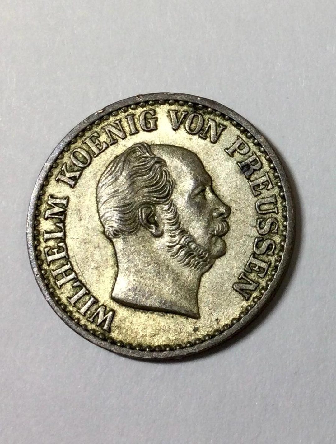 1870 C German States Germany Prussia One Silver Groschen Kaiser Wilhelm ...