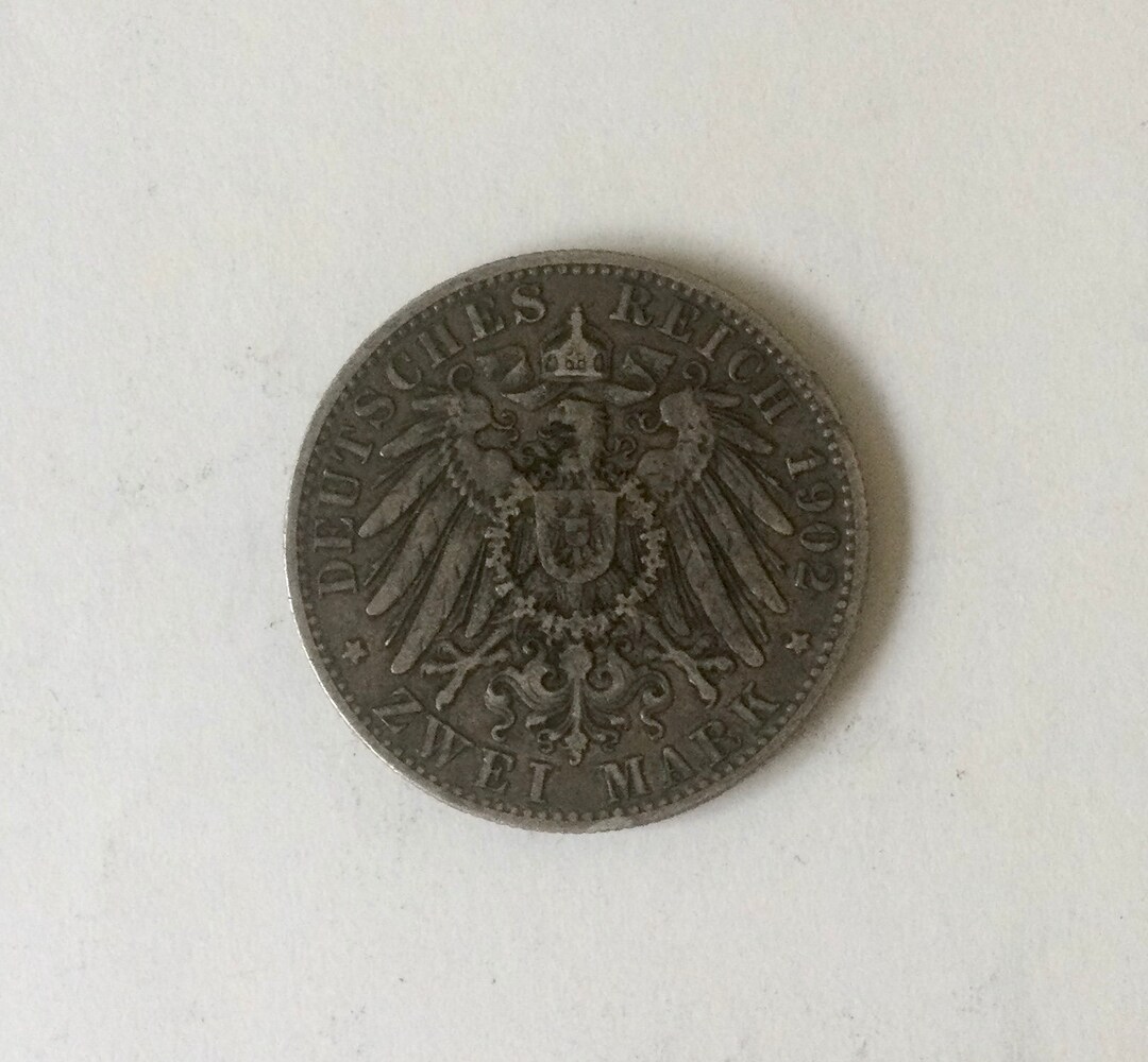 1902 F Germany German States Wurttemberg Wilhelm II KM#631 Silver Two ...