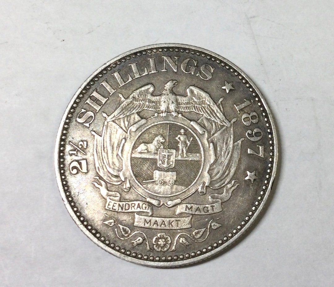 Boer War Era 1897 South Africa ZAR Paul Kruger Half Crown World ...