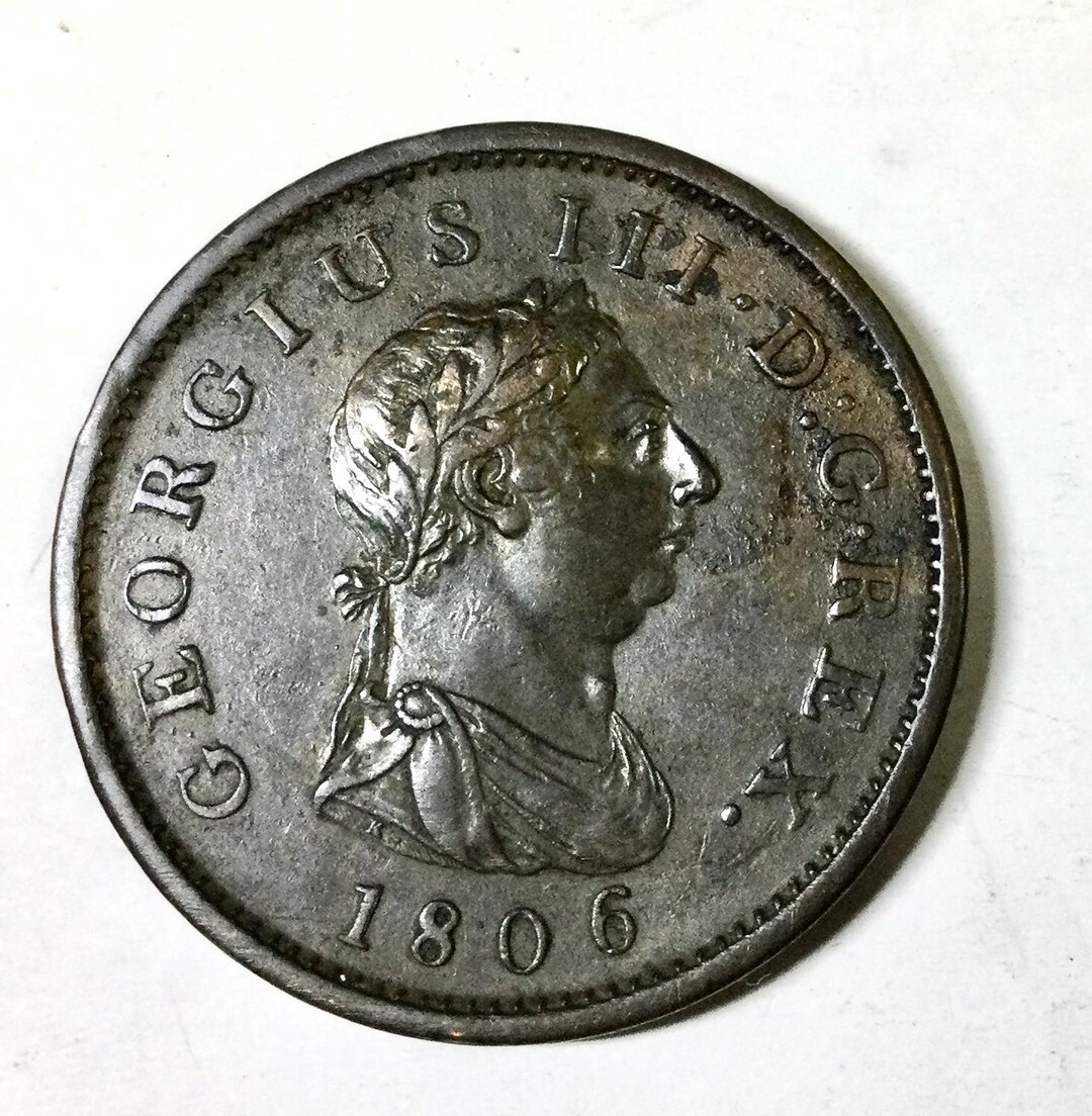 1806 Gt Britain Copper Penny of King George III Seated Britannia ...