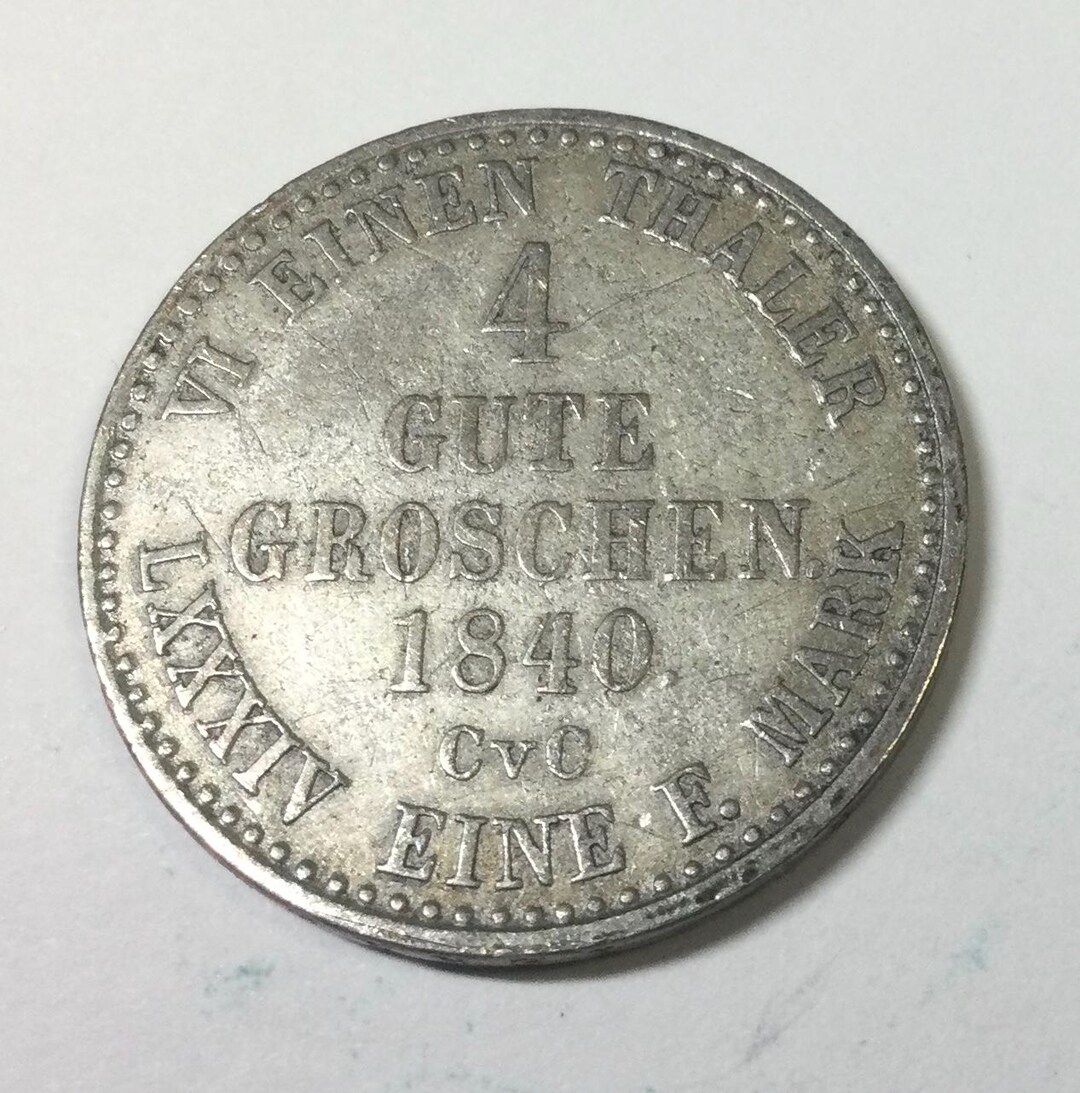 1840 German States Brunswick Wolfenbuttel KM#1135 Silver Coin Wilhelm ...