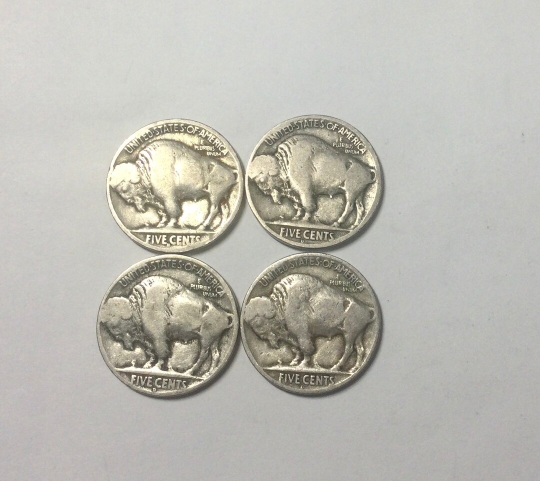 1916 1918 1919 1920 D Lot of Four Early Decent Grade Buffalo Indian ...