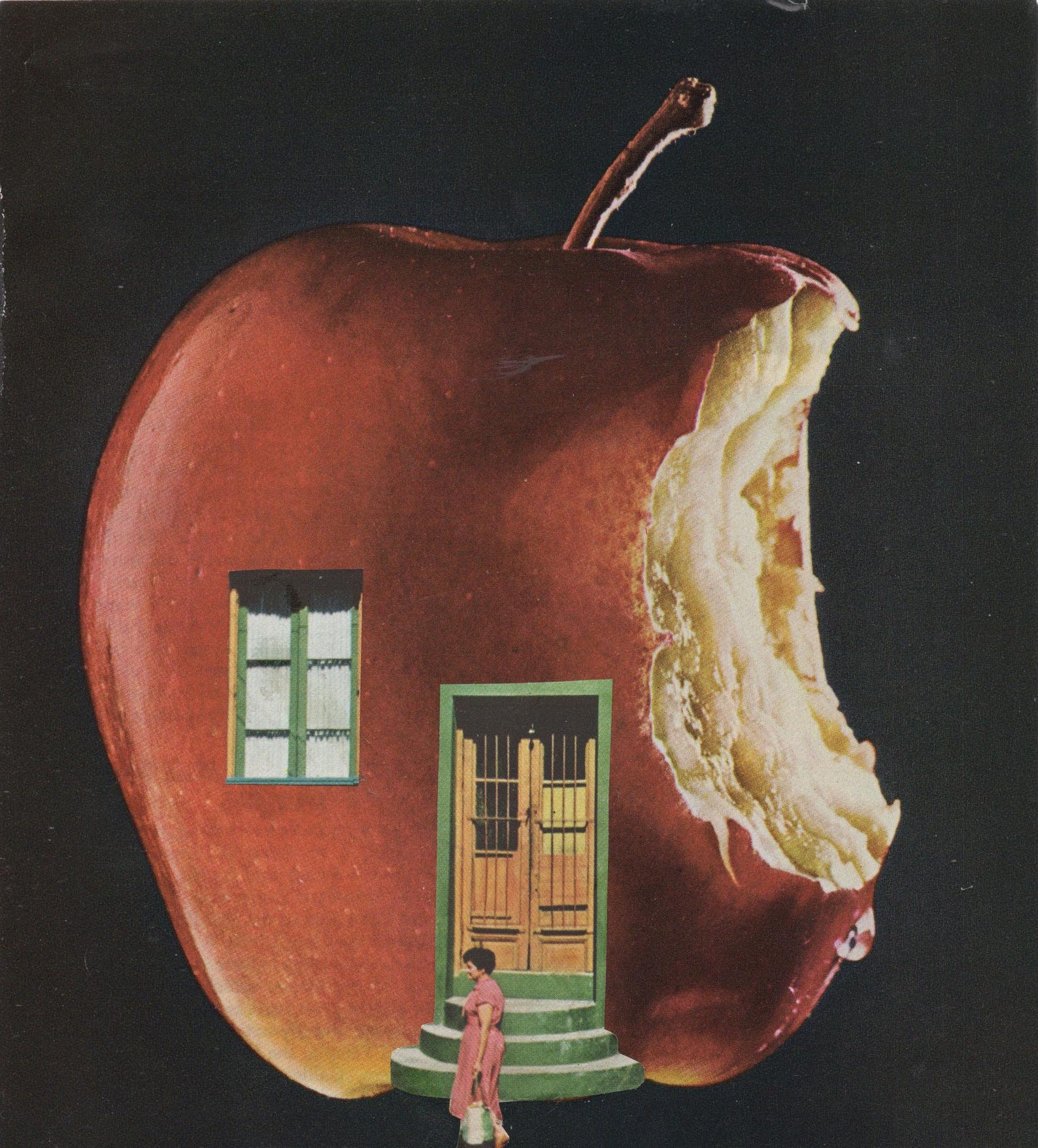 Apple House// Handmade Collage// 8X10 - Etsy