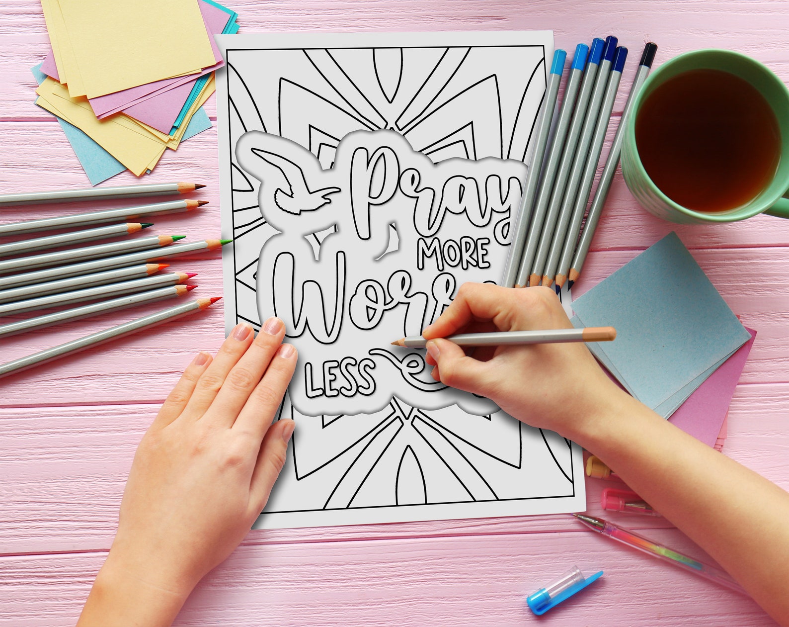 Coloring Book PDF Positive Affirmation Coloring Pages - Etsy