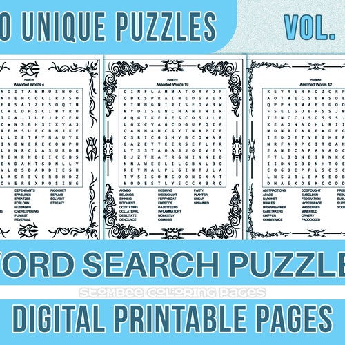 Cereal Word Search Digital Download - Etsy