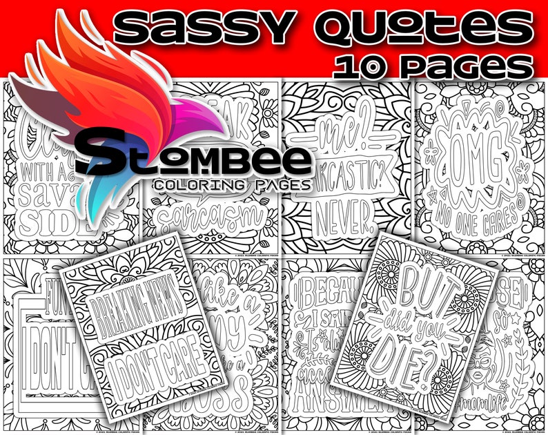 Vol.1 Sassy Adult Coloring Pages Printable Snarky Sarcastic - Etsy ...