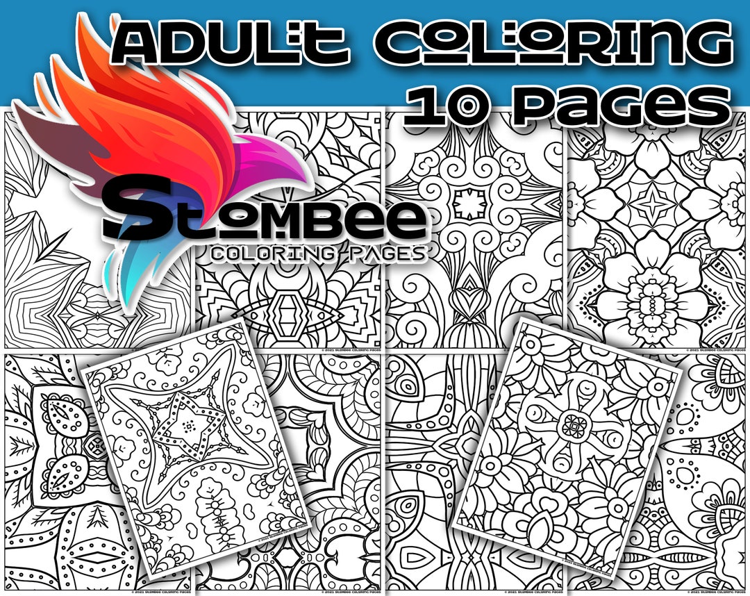 V.154 Mandala Patterns Adult Coloring Pages Printable PDF, Adult ...