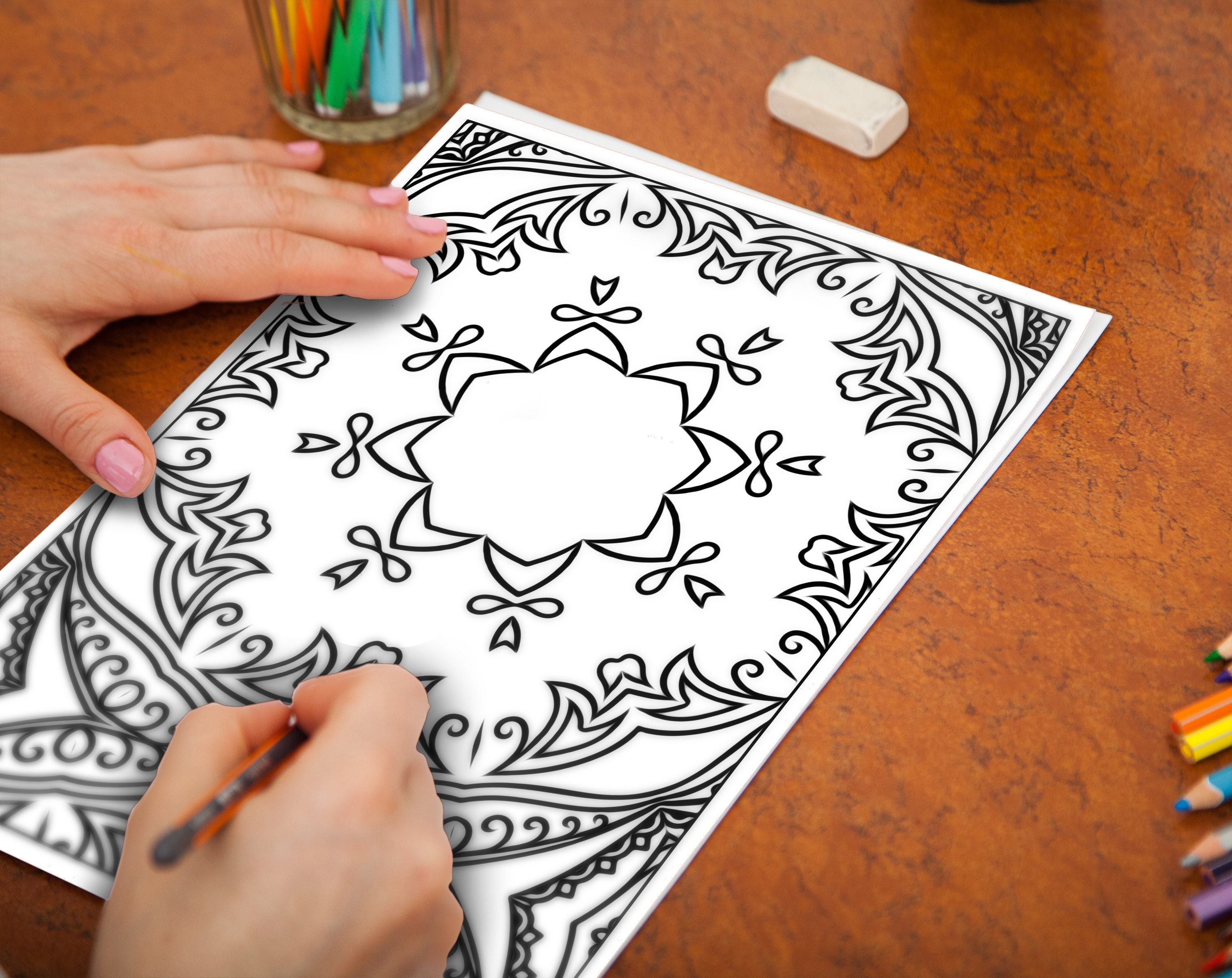 V.155 Coloring Book PDF Mandala Patterns Adult Coloring Pages - Etsy