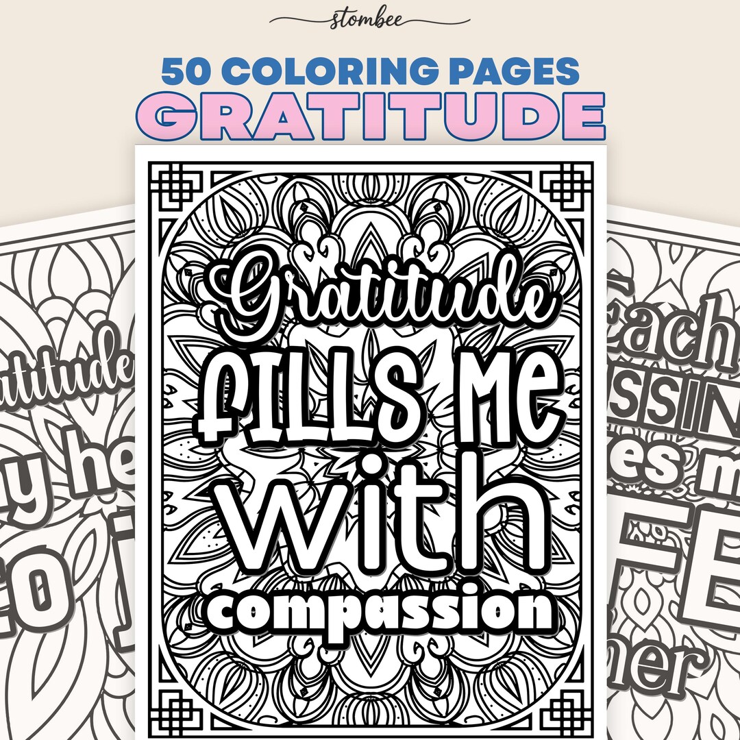 Gratitude Coloring Book for Women: 50 Inspirational Designs, POD ...