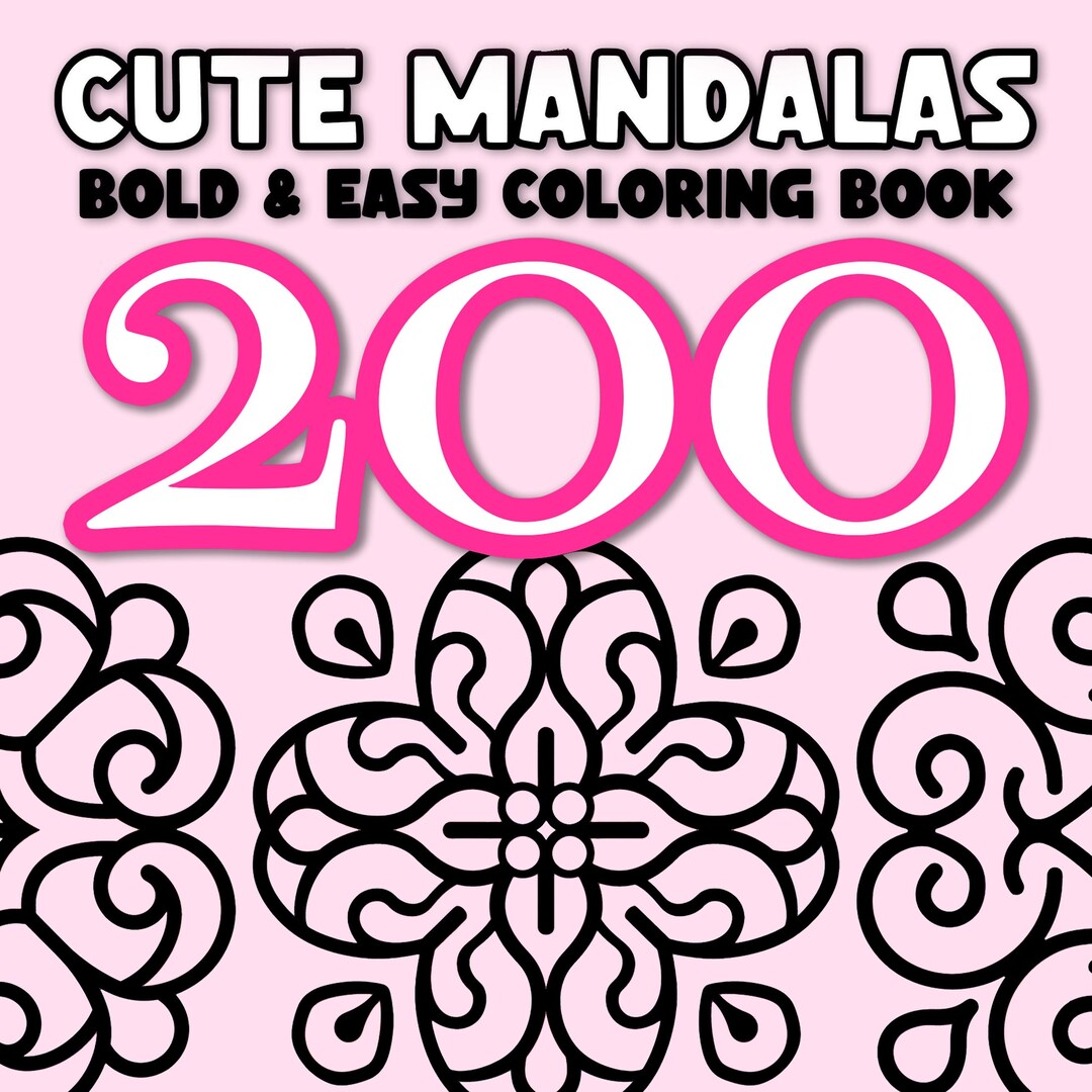 Easy Bold Mandala Book PDF: 200 Easy Printable Adult Coloring Pages ...