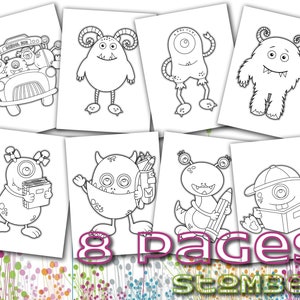 Cute Monsters Coloring Book | Kid Coloring Pages | Adult Coloring Pages ...