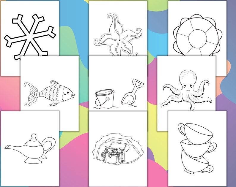 Kid Coloring Page, Toddler Coloring Page, Printable PDF Book - Etsy