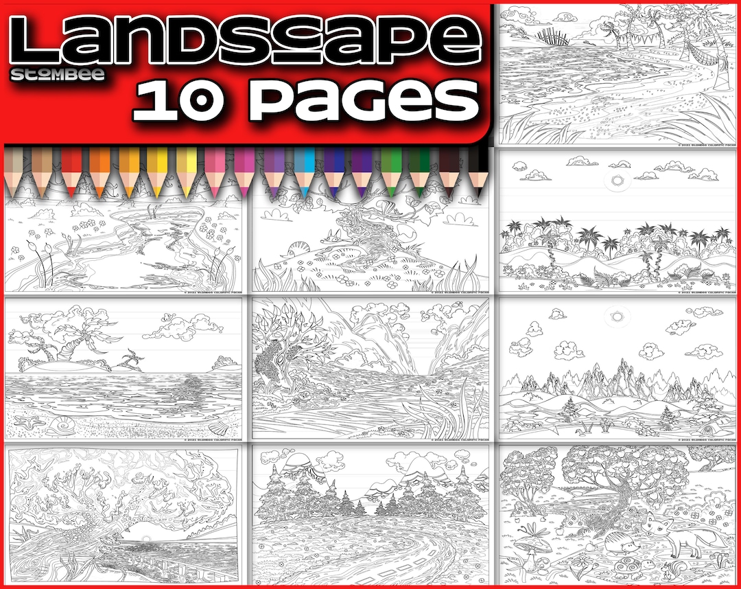 Adult Coloring Pages Printable Landscape | Coloring Page for Adult ...