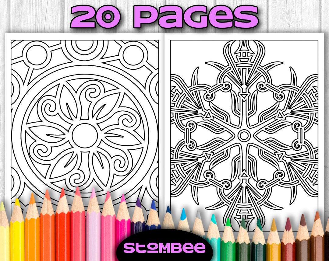 20 Printable Adult Coloring Pages of Patterns for Relaxing Coloring ...