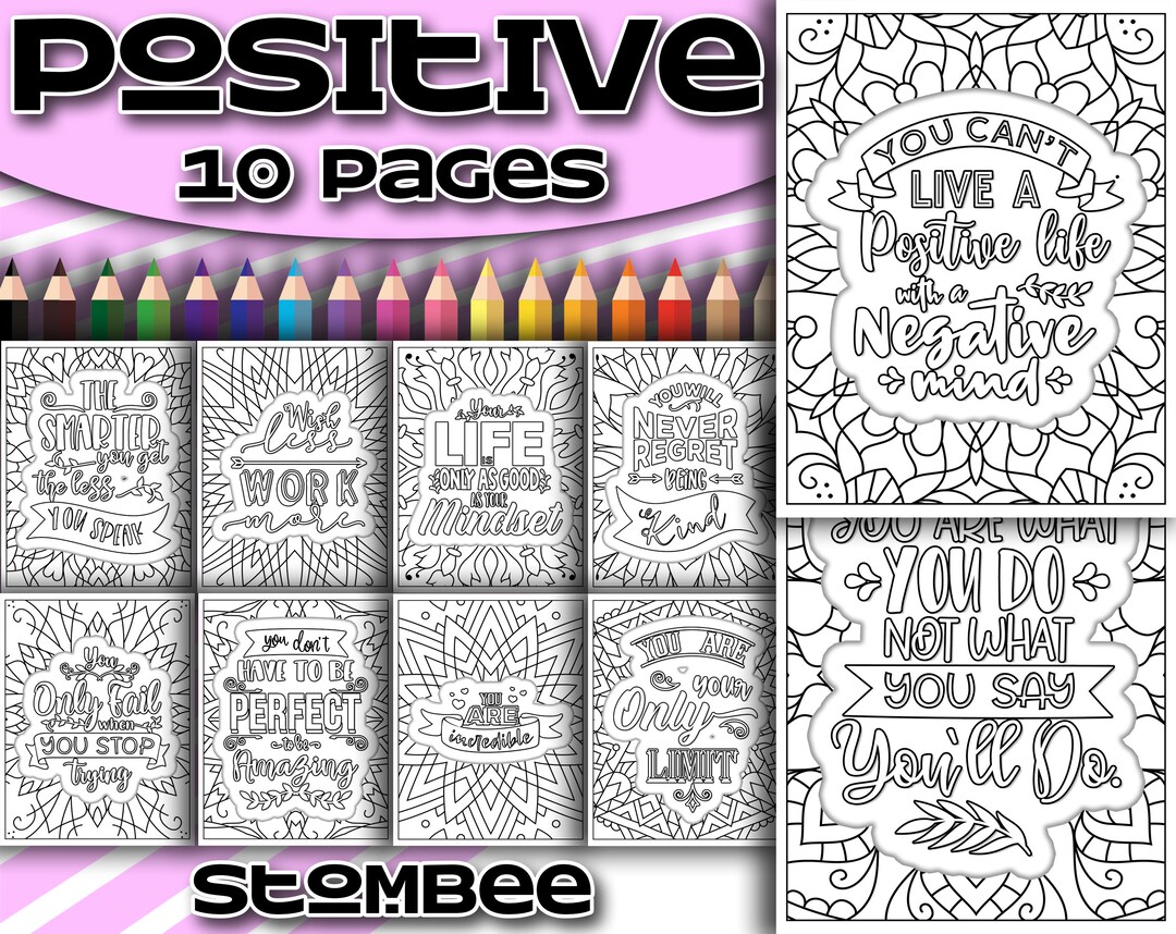 Coloring Book PDF Positive Affirmation | Coloring Pages Printable ...