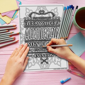 Motivational Quotes About Life, Coloring Pages for Adults, Printable ...