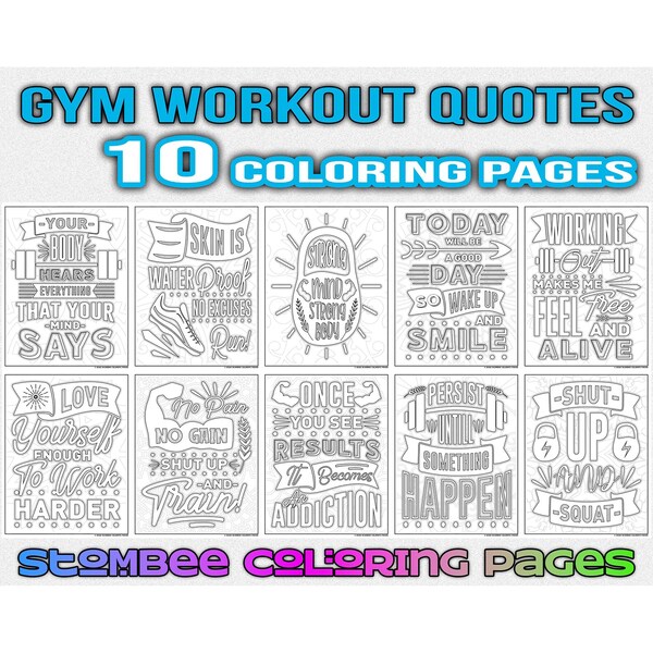 Gym Coloring Pages - Etsy