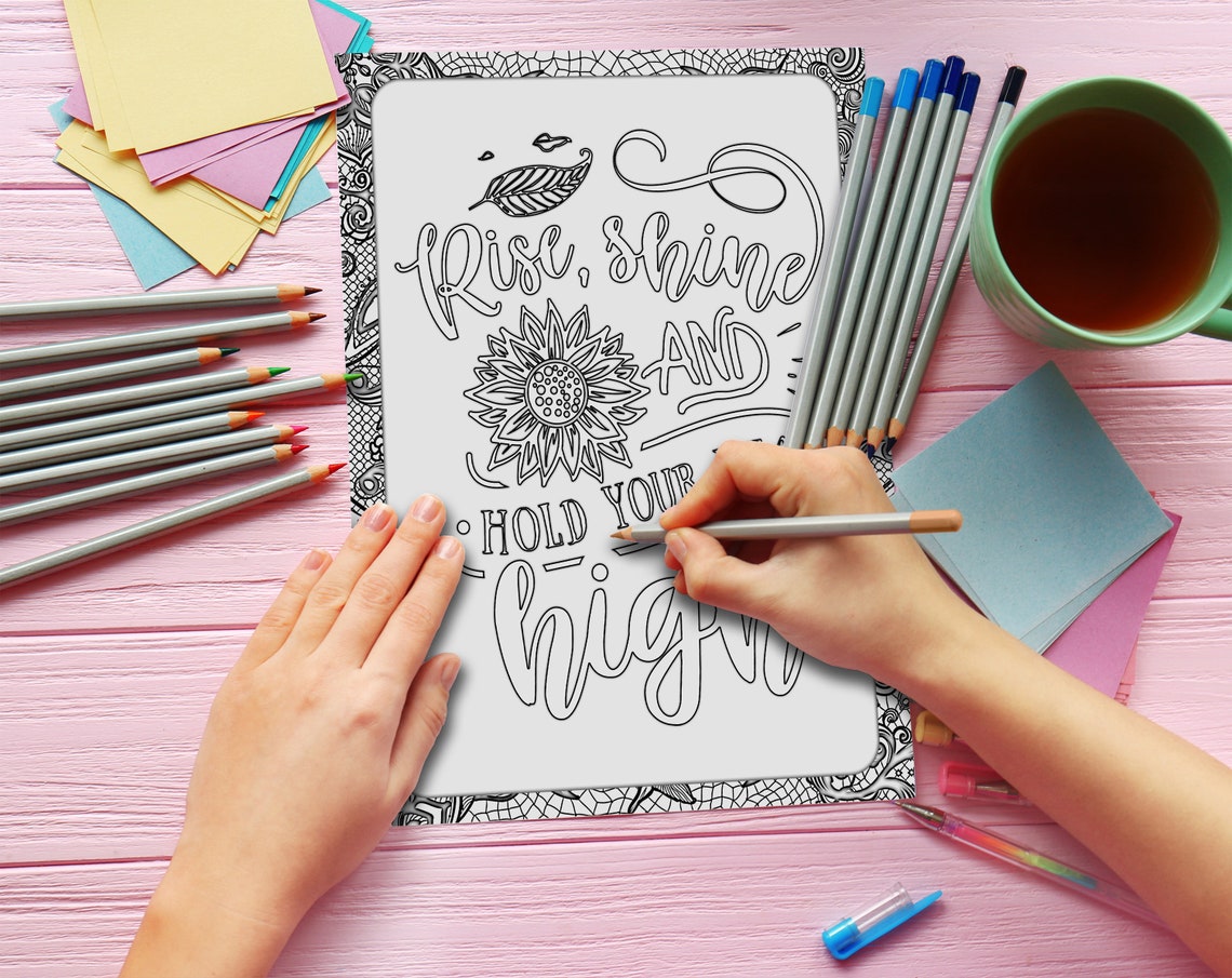 Positive Affirmation Coloring Pages Affirm Coloring Page - Etsy