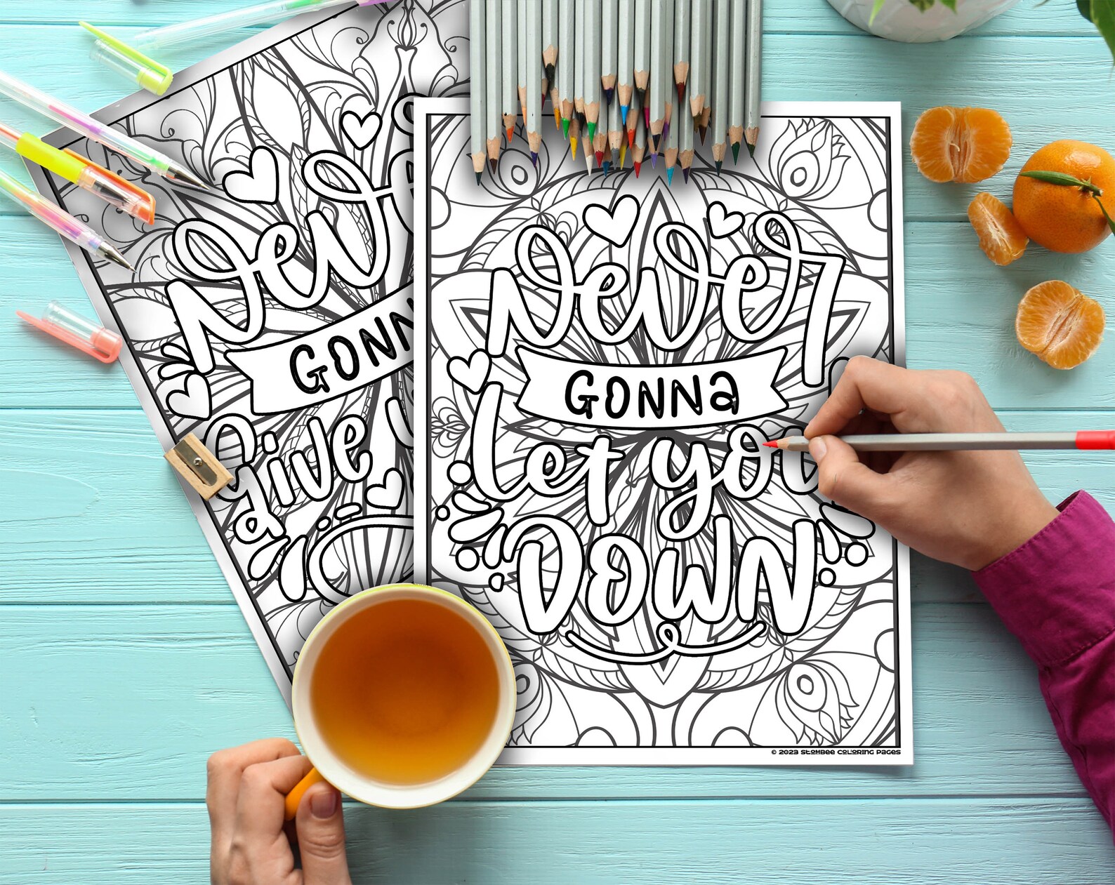 Couple Love Quotes Adult Coloring Pages Printable, Coloring Pages for ...