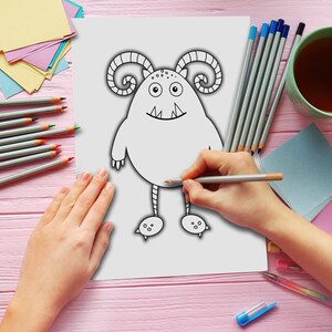 Cute Monsters Coloring Book | Kid Coloring Pages | Adult Coloring Pages ...