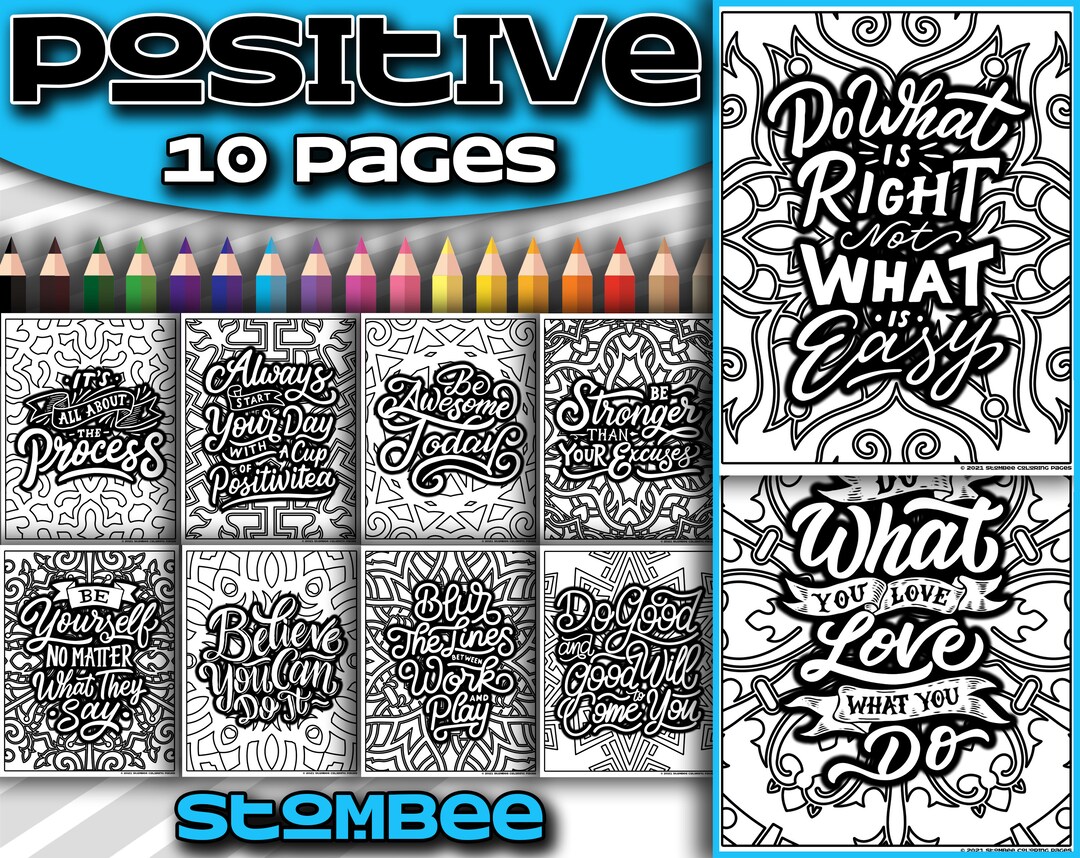 Coloring Book PDF Positive Affirmation | Coloring Pages Printable ...