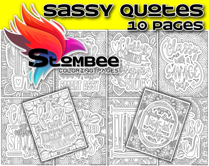 Vol.2 Sassy Adult Coloring Pages Printable Snarky Sarcastic - Etsy