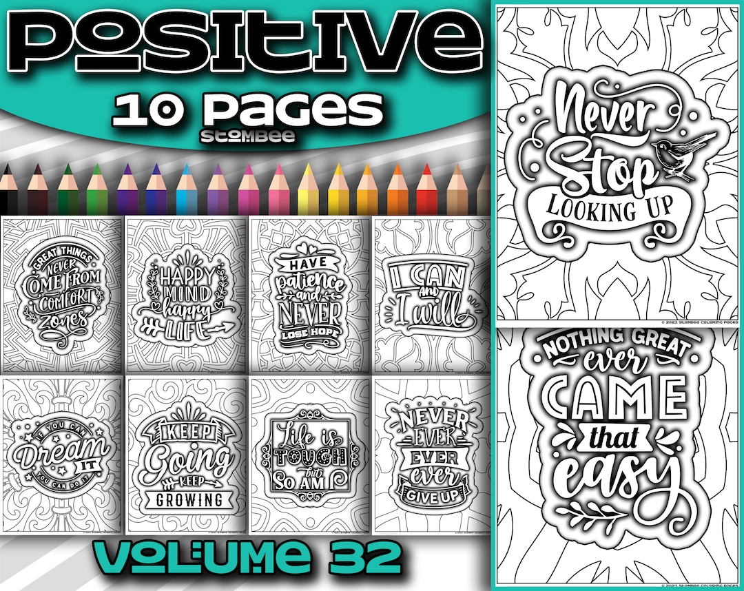 Coloring Book PDF Positive Affirmation | Coloring Pages Printable ...