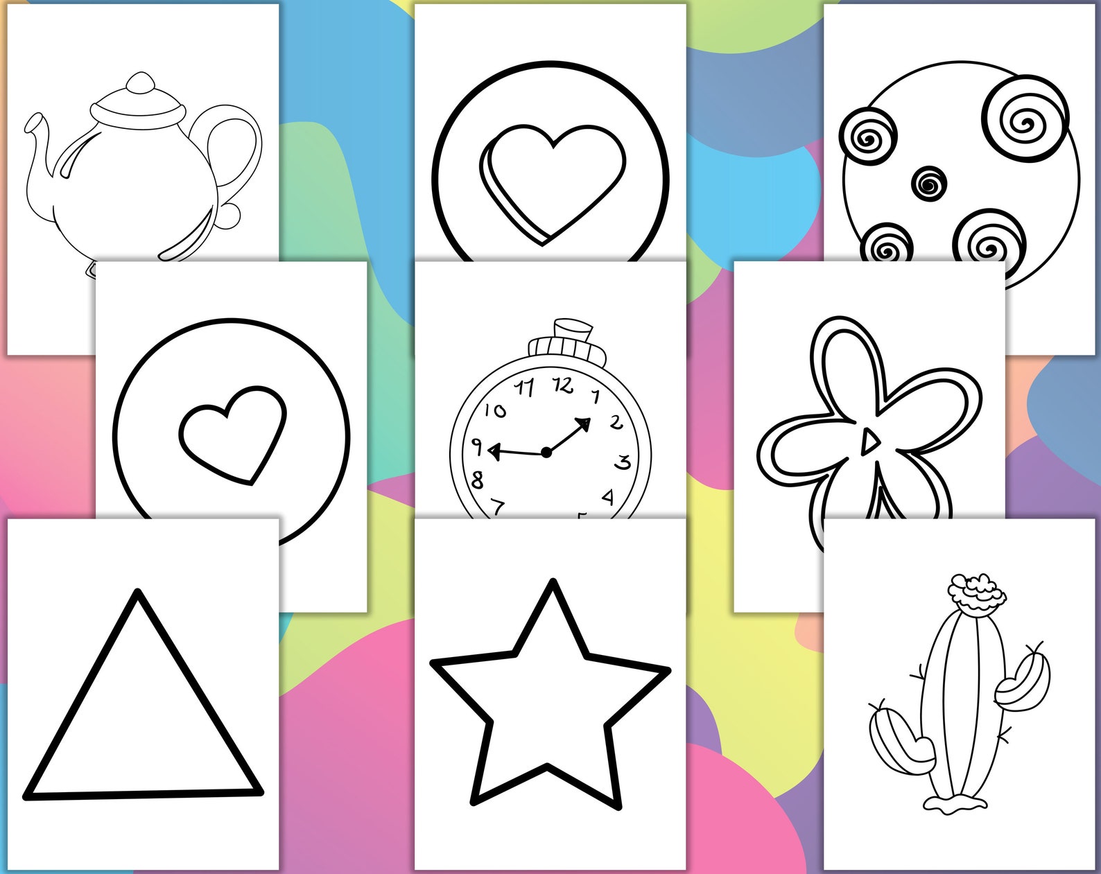 Kid Coloring Page, Toddler Coloring Page, Printable PDF Book - Etsy