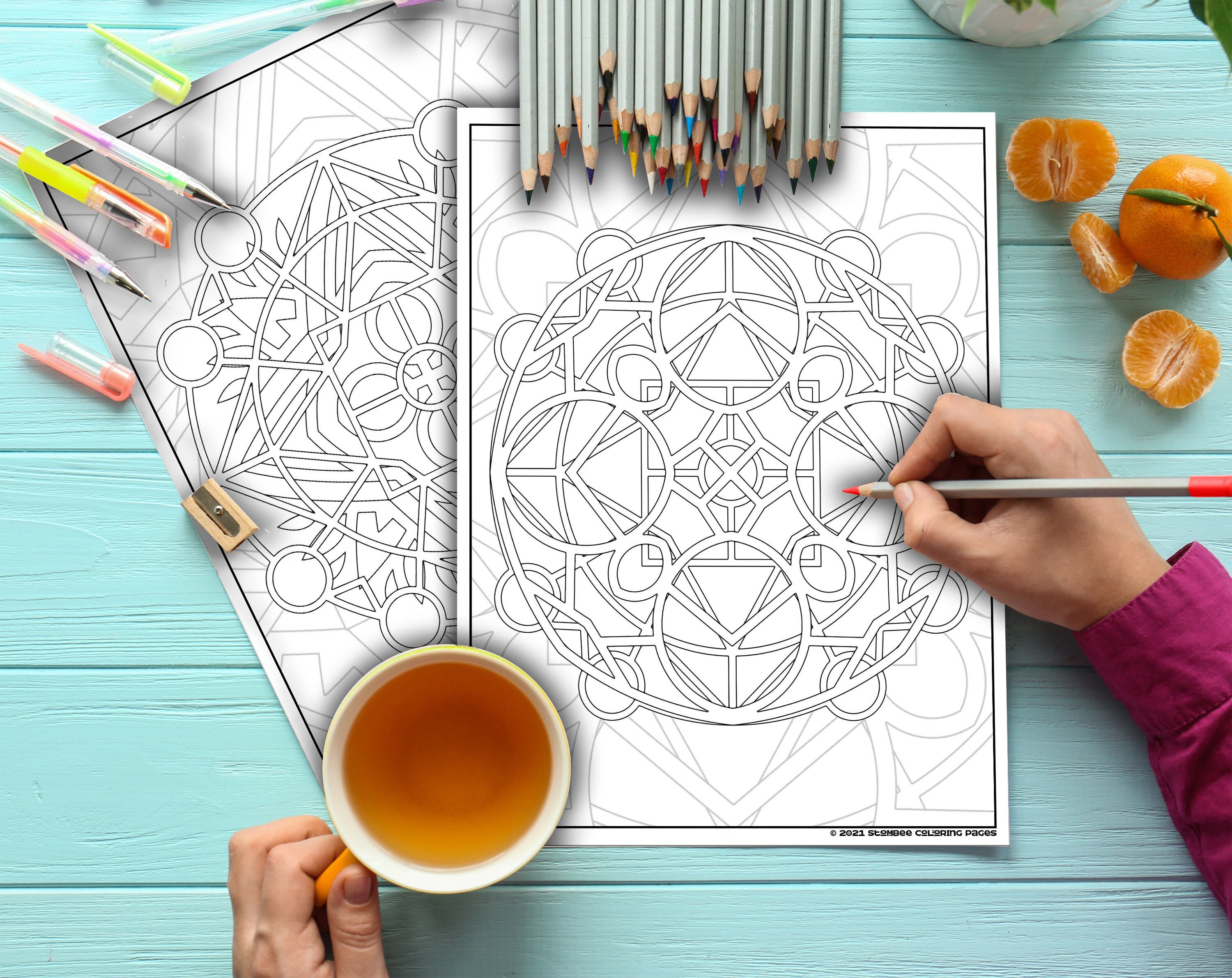 100 Mandala Coloring Pages Adult Coloring Book in PDF | Etsy