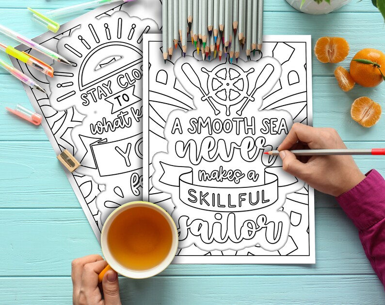 Coloring Book PDF Positive Affirmation Coloring Pages - Etsy