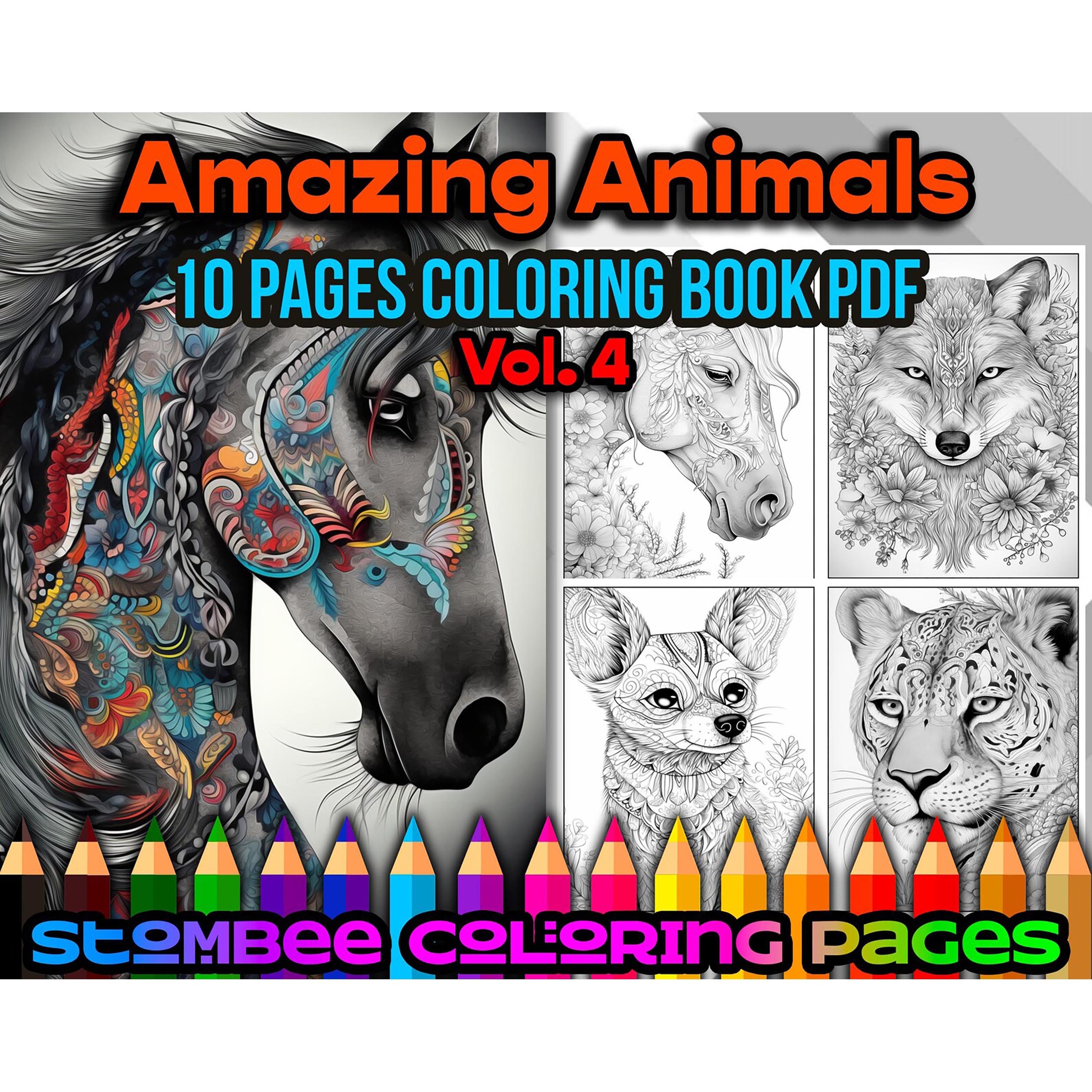 Adult Coloring Pages Intricate Animals Grayscale Adult Coloring Book ...