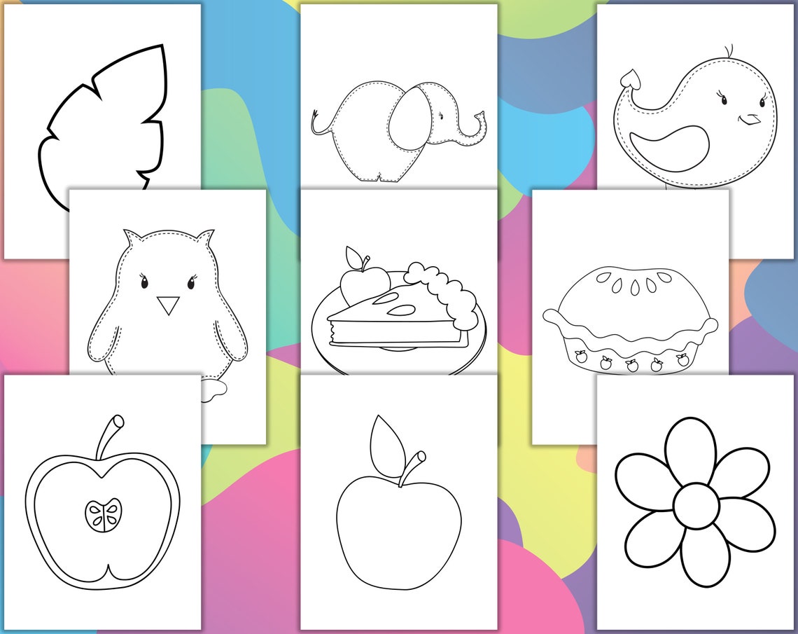 Kid Coloring Page Toddler Coloring Page Printable PDF Book - Etsy