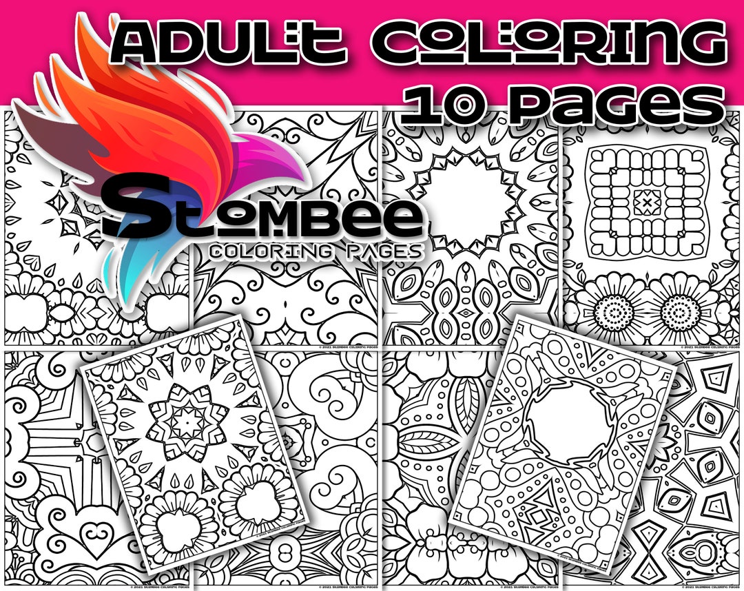V.151 Mandala Patterns Adult Coloring Pages Printable PDF, Adult ...