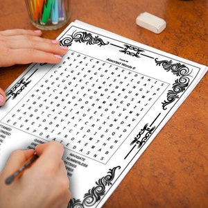 200 Word Search Printable Puzzle Instant Download, printable Puzzle ...