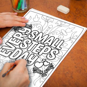 250+ Adult Motivational Quotes Coloring Pages for Mental Health and ...