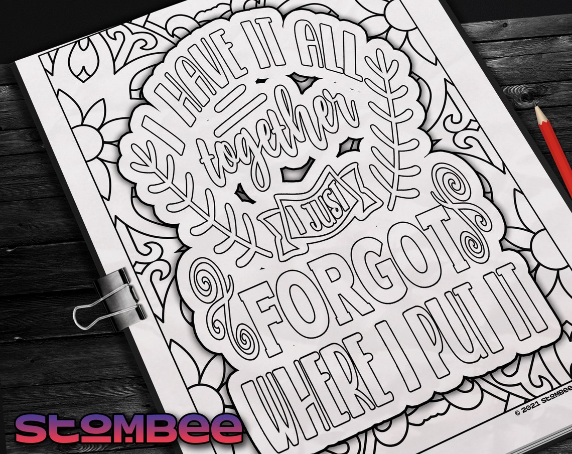 Vol.4 Sassy Adult Coloring Pages Printable Snarky Sarcastic - Etsy