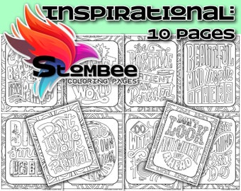 Coloring Book PDF Positive Affirmation Coloring Pages - Etsy