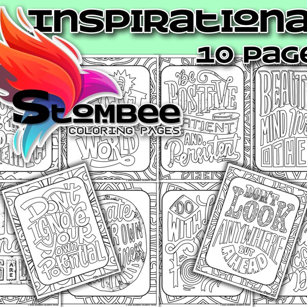 Coloring Book PDF Positive Affirmation Coloring Pages Printable Adult ...