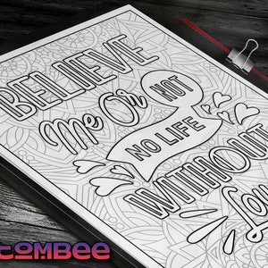 Love Quotes Coloring Book: 10 Printable Pages (PDF) - Etsy