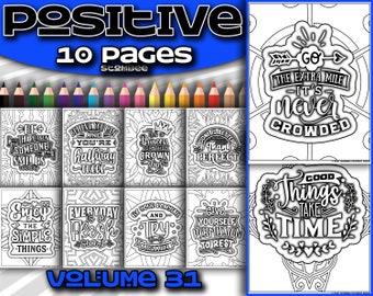 Coloring Book PDF Positive Affirmation Coloring Pages - Etsy