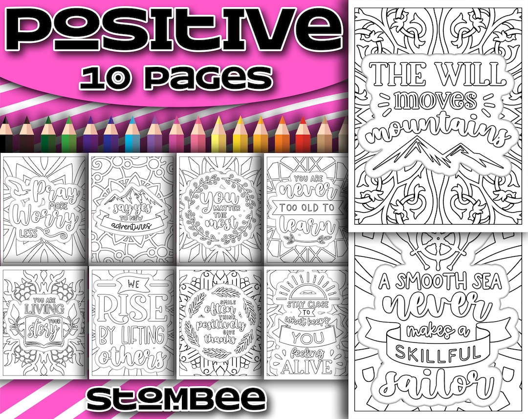Coloring Book PDF Positive Affirmation | Coloring Pages Printable ...