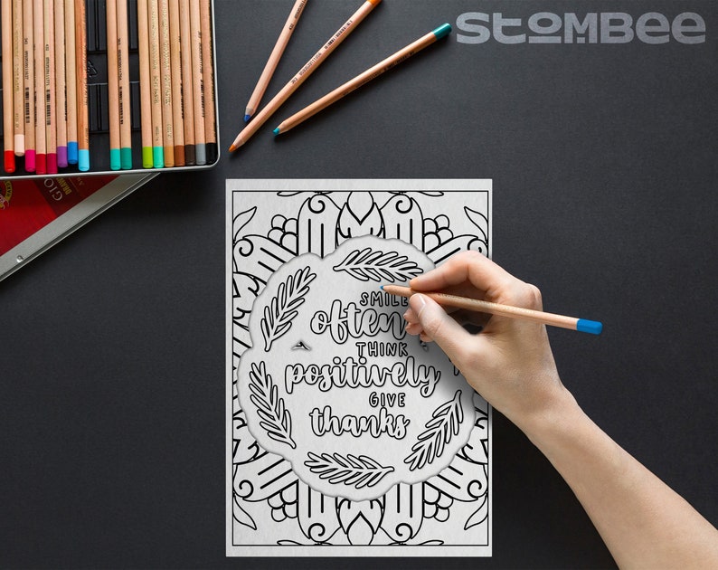 Coloring Book PDF Positive Affirmation Coloring Pages - Etsy