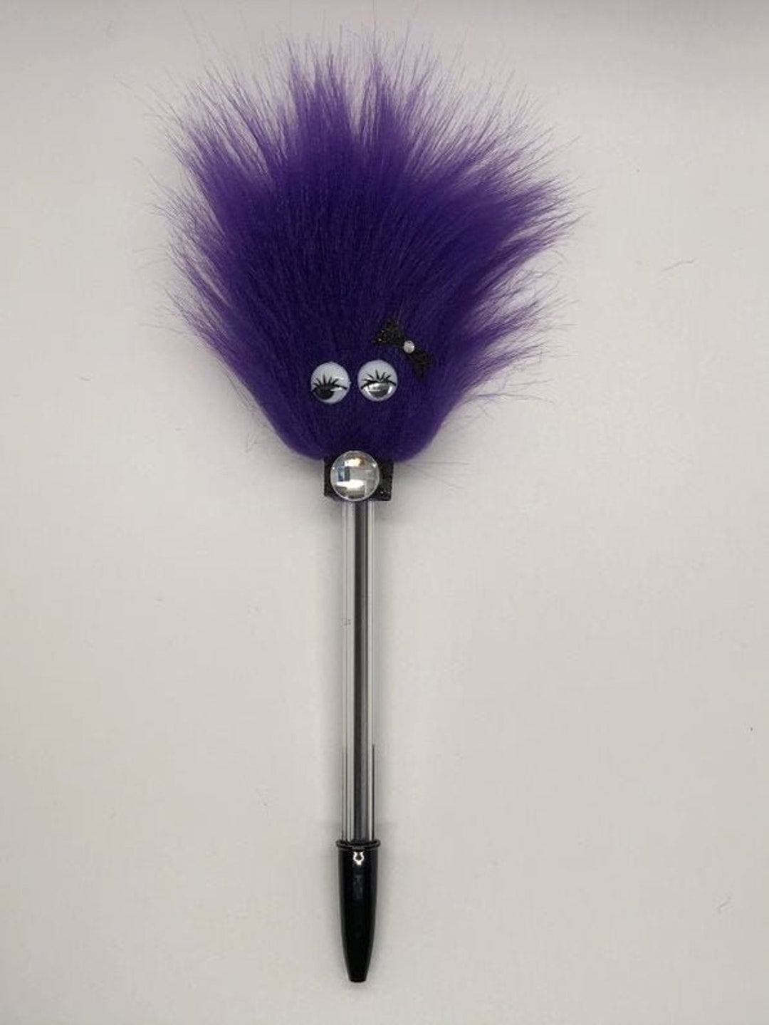 Myra * Black Ink Pen - Purple Pen - Furry Pen - Fuzzy Pen - Special ...