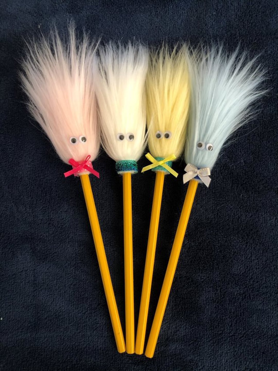 4 Fuzzy Pencils - Stocking Stuffer - Retro Gift - Valentine Gift - Fun ...