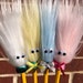 4 Fuzzy Pencils Stocking Stuffer Retro Gift Valentine Gift Fun Pencil ...